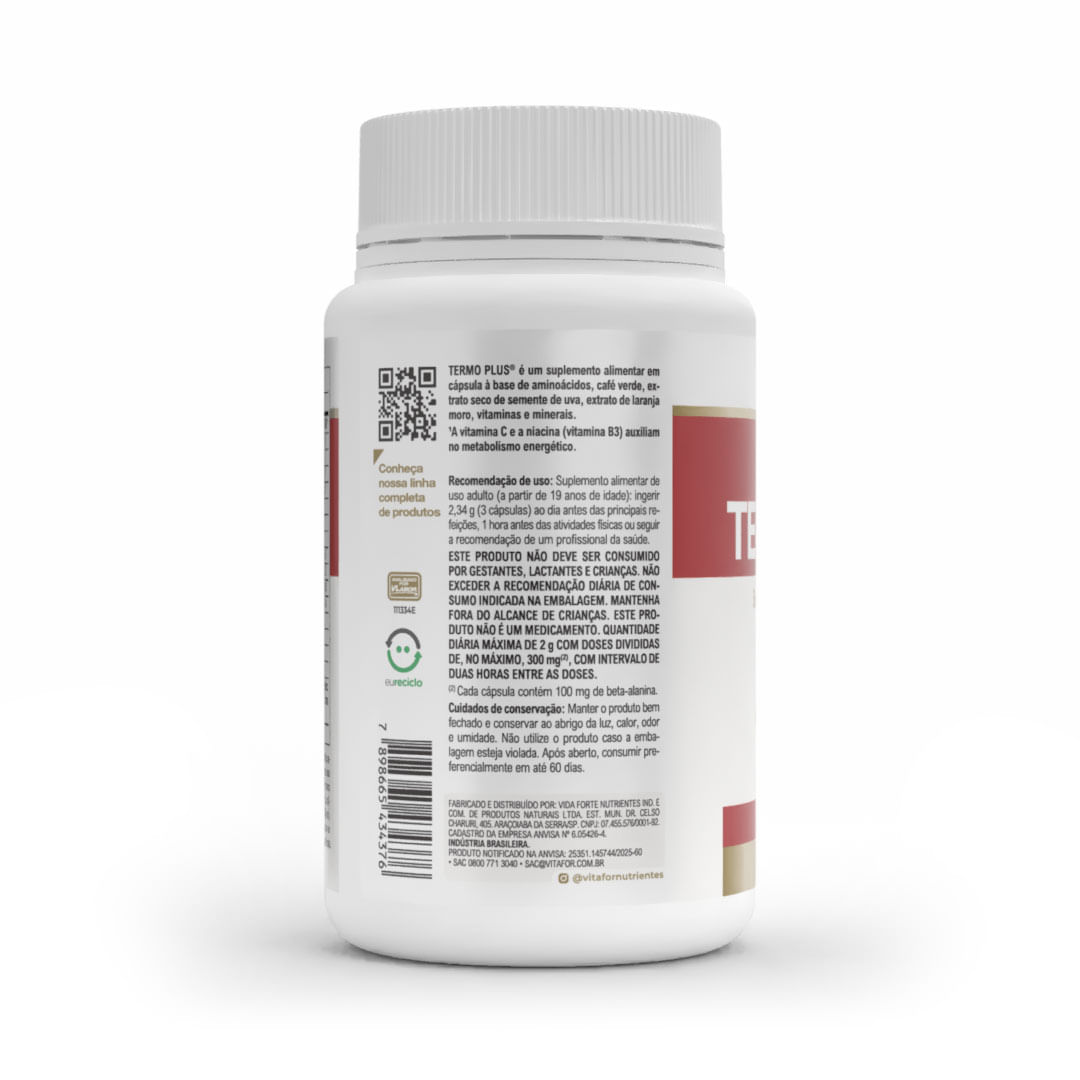 TERMO PLUS® - 90 Cápsulas - Vitafor